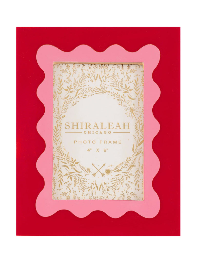 Shiraleah Red Viva Wave 4" X 6" Picture Frame